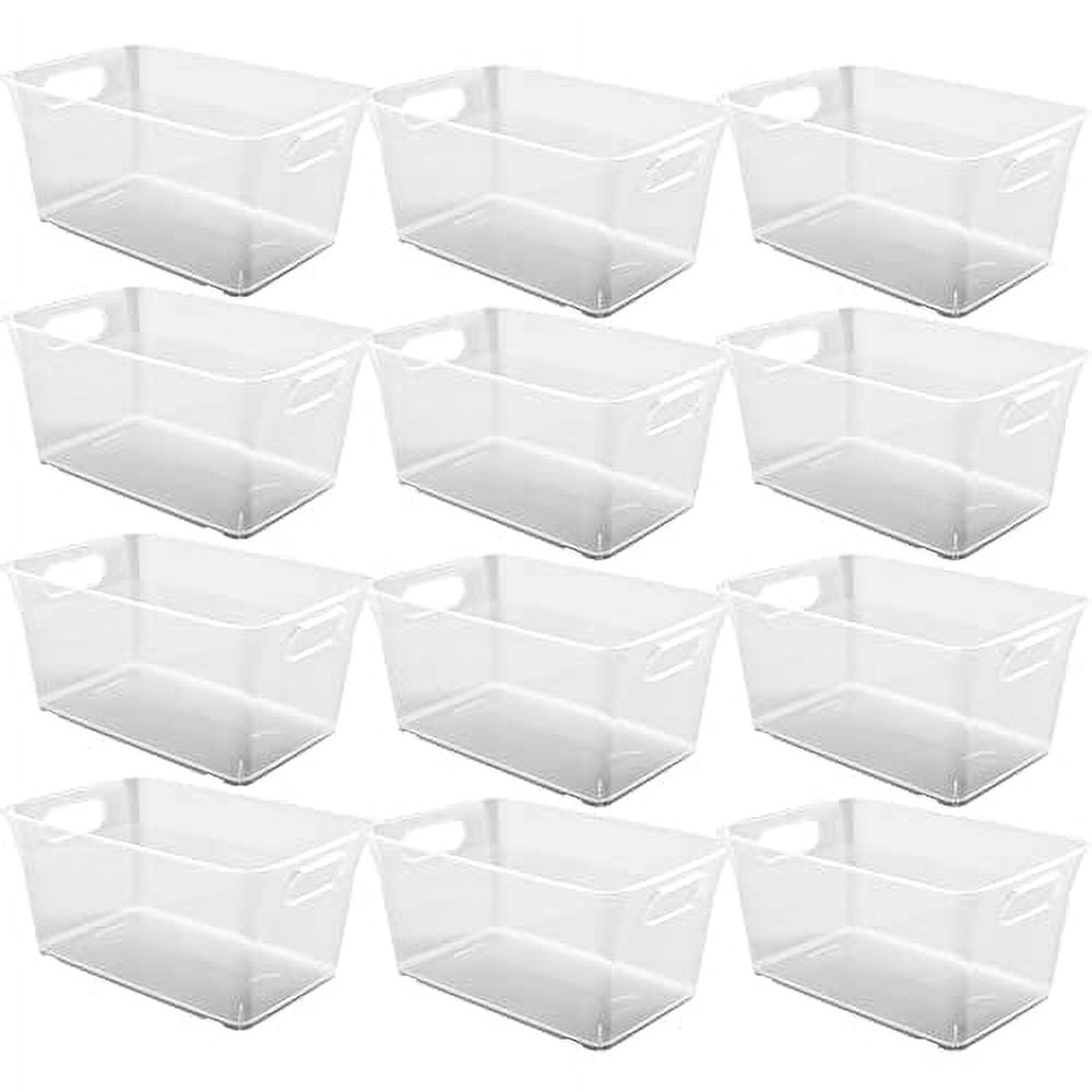 5.8 Quart Clear Storage Baskets - 12 Pack - Organize Toys, Crafts ...