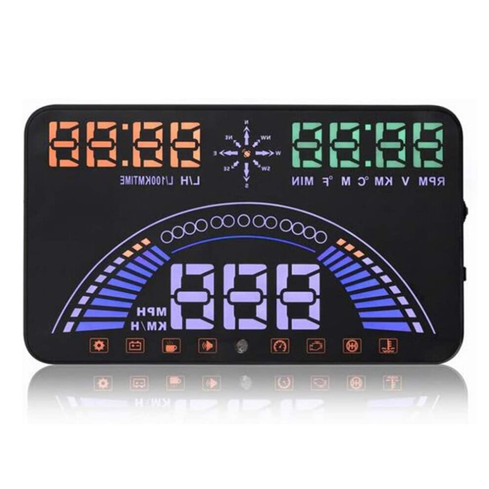 5.8" S7 HUD GPS Speedometer OBD2 Car Head Up Display Vehicle Speeding ...