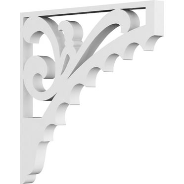 3"W x 30"D x 30"H Standard Traditional Architectural Grade PVC Bracket ...