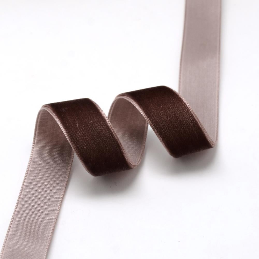 5/8 inch Single Face Velvet Ribbon Coconut Brown 5/8 inch(15.9mm) about ...