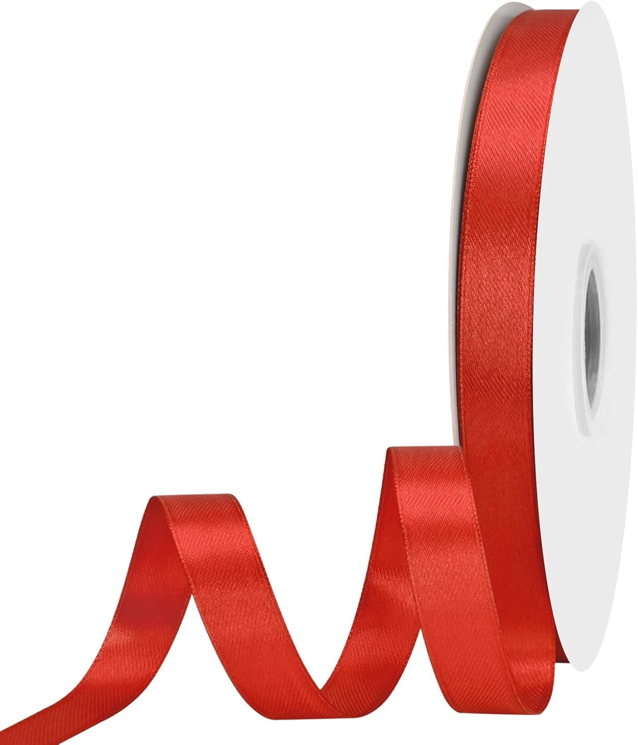 5/8 inch Wide 100 Yards Double Face Red Satin Ribbon Red Fabric Ribbon ...