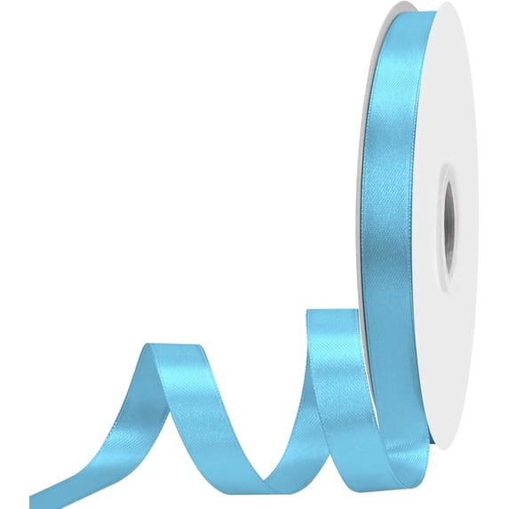 5/8 inch Wide 100 Yards Double Face Turquoise Satin Ribbon Fabric ...