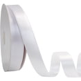 5/8 inch Wide 100 Yards Double Face White Satin Ribbon White Fabric ...