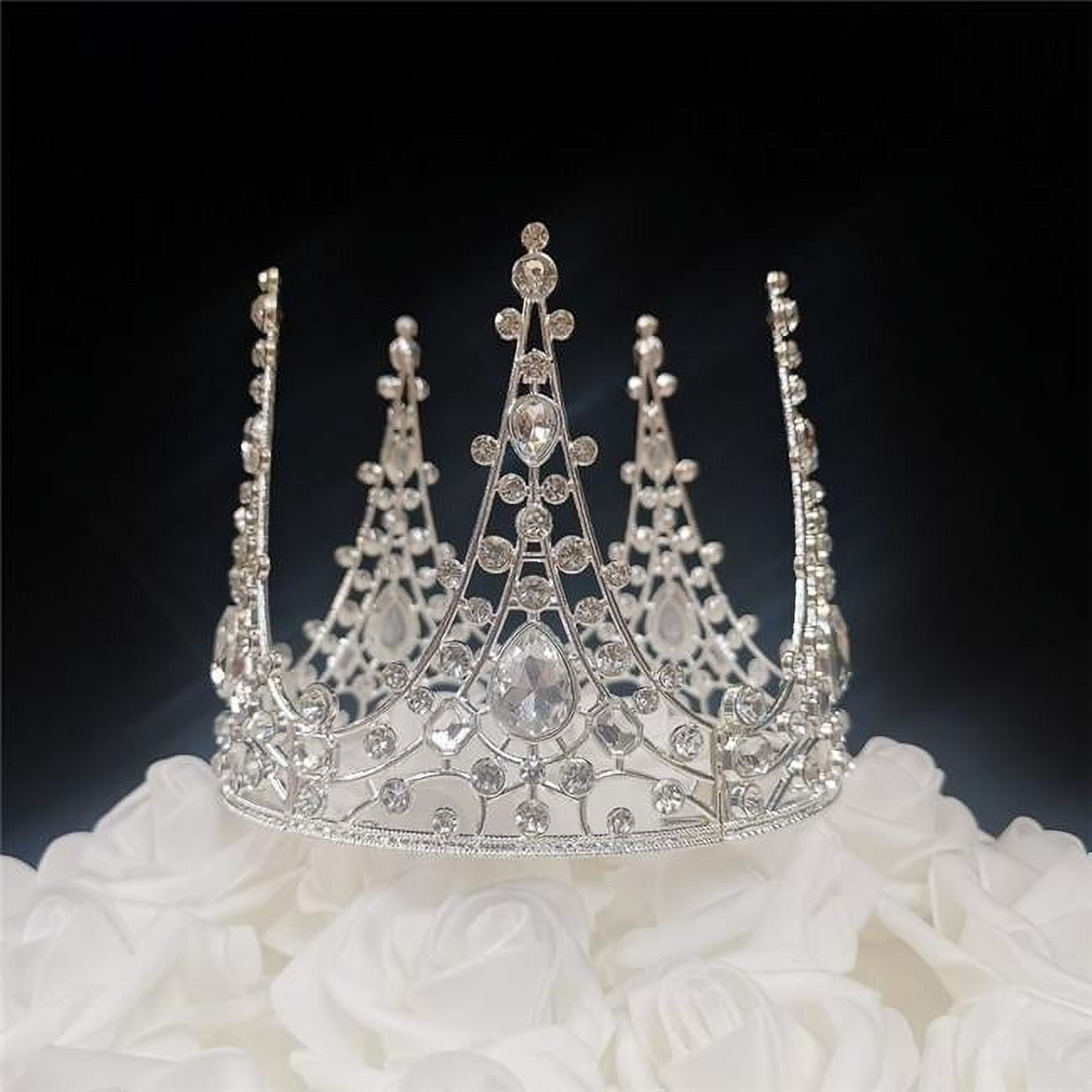 5.8 oz High Spiky Crown Cake Topper - Silver - Walmart.com