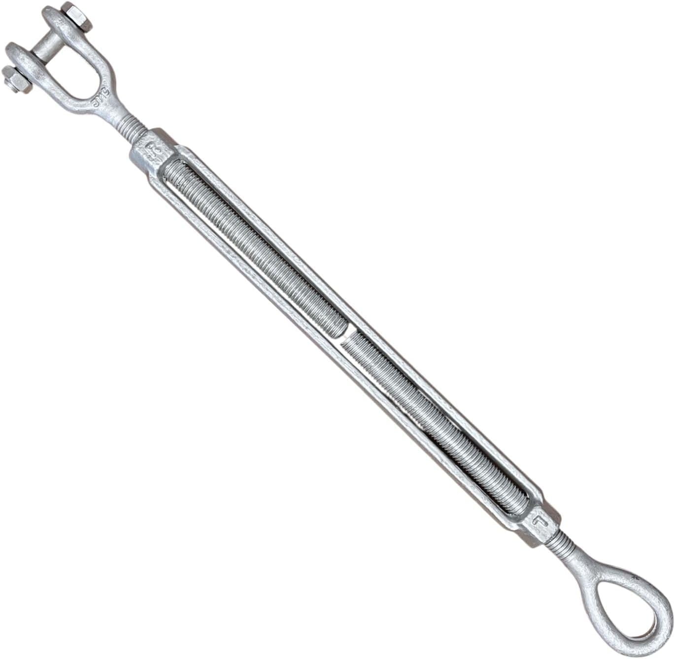 5/8" x 12" Drop Forged/Hot Dipped Galvanized Steel Eye/Jaw Turnbuckles ...