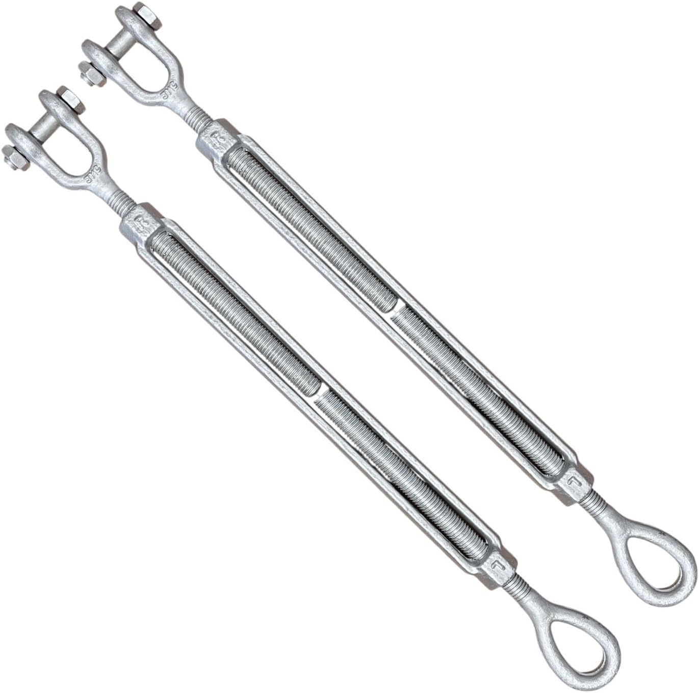5/8" x 12" Drop Forged/Hot Dipped Galvanized Steel Eye/Jaw Turnbuckles ...