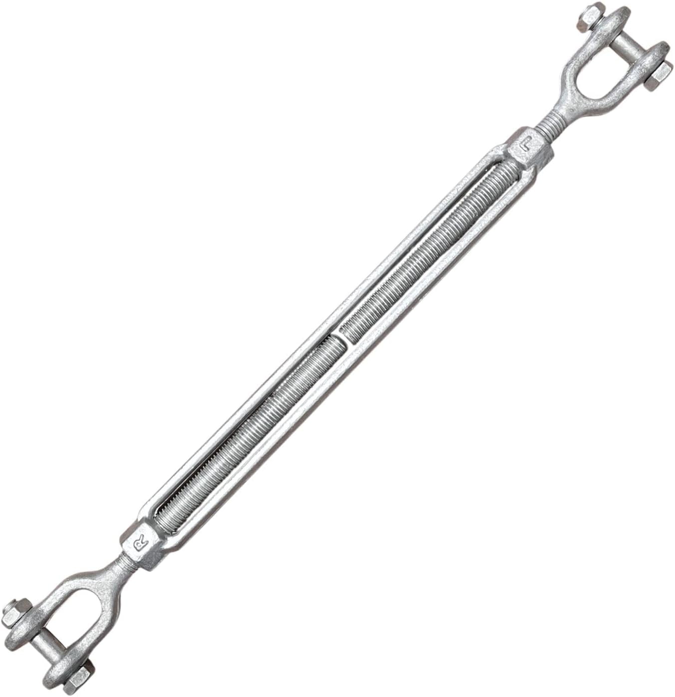 5/8" x 12" Drop Forged/Hot Dipped Galvanized Steel Jaw/Jaw Turnbuckles ...