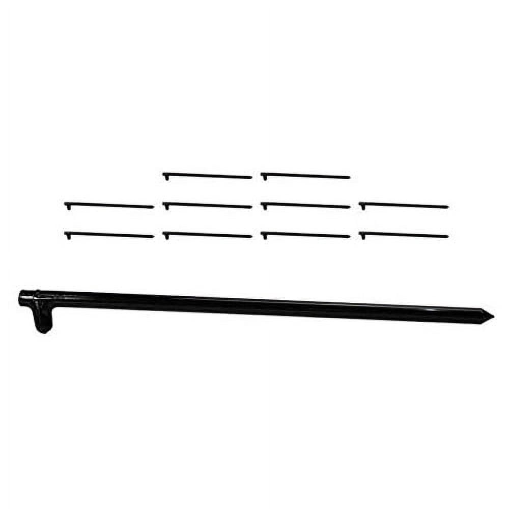 5/8" x 12" Tent Stake - Hot Forged Tent Pin - Black - 10 Pack - Walmart.com