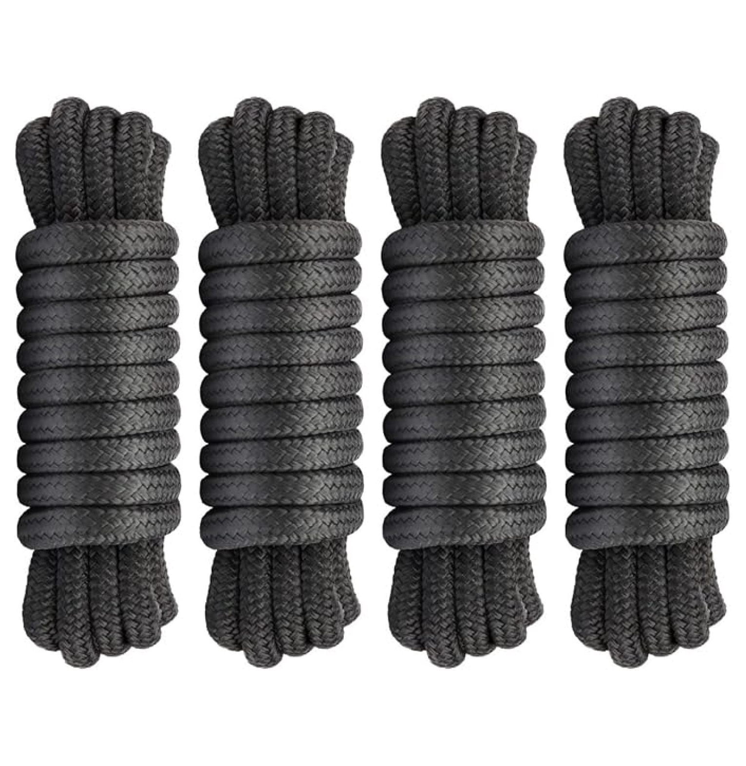 5/8" x 15' Dock Lines - Heavy Duty Marine Grade Boat Ropes for Docking ...