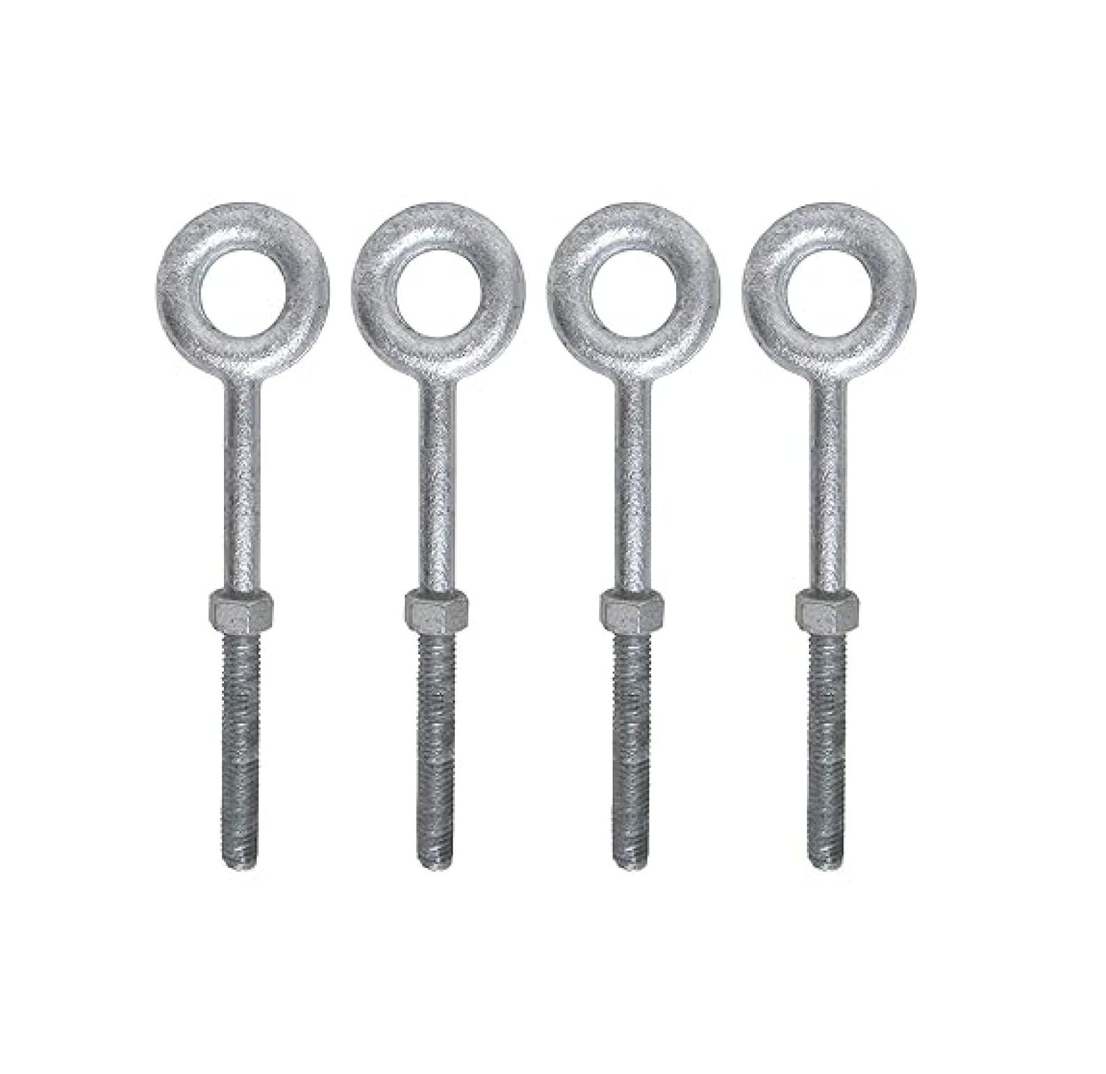 5/8" x 15" Plain Eye Bolt with Nut | Anchor Point Rigging | Pack of 4 ...