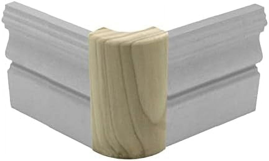 5/8" x 2" x 4" Poplar (Paint Grade) Outside Radius Corner Base Block ...