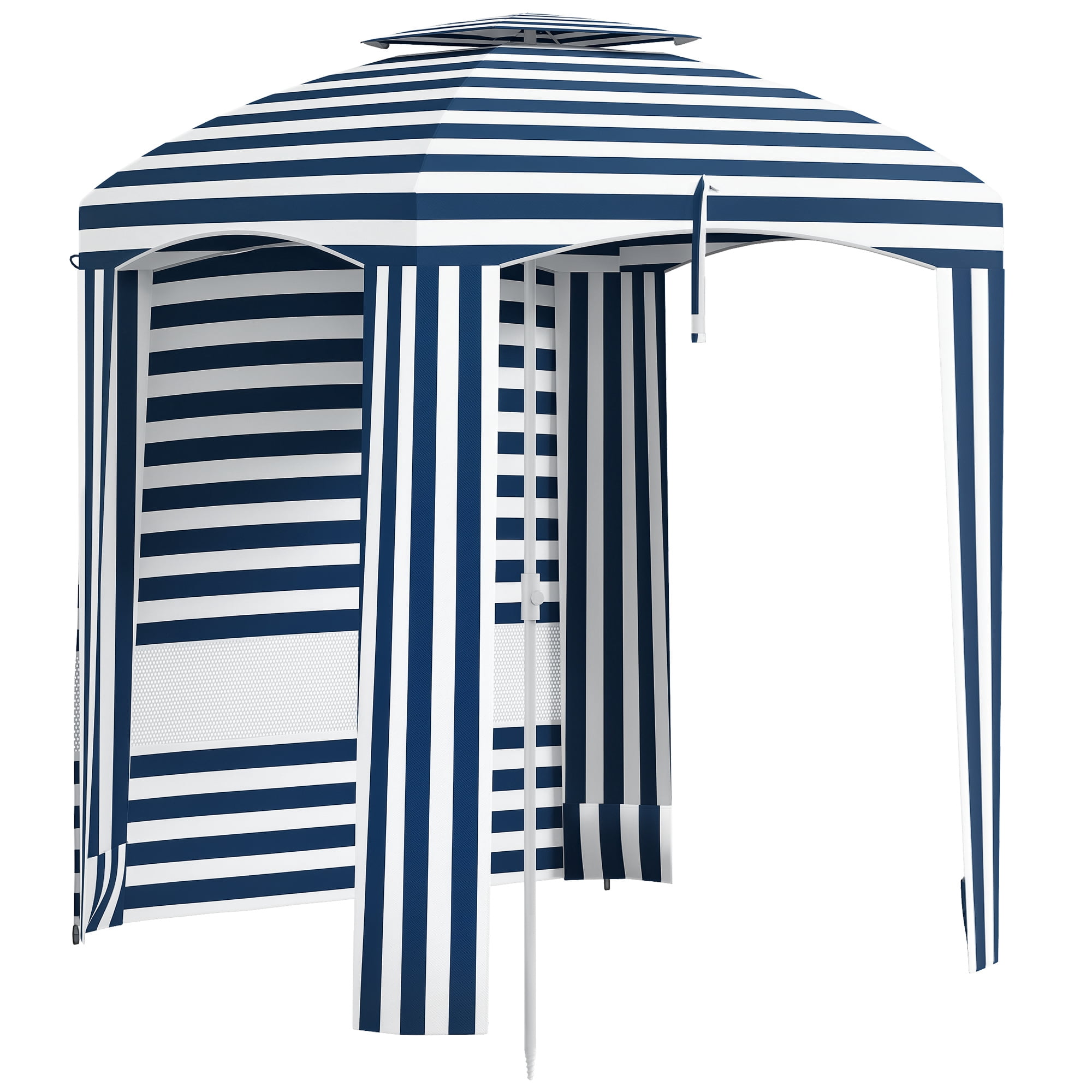 5.8' x 5.8' Cabana Umbrella for Travel, Walls, Vents, Ruffles, Carry ...