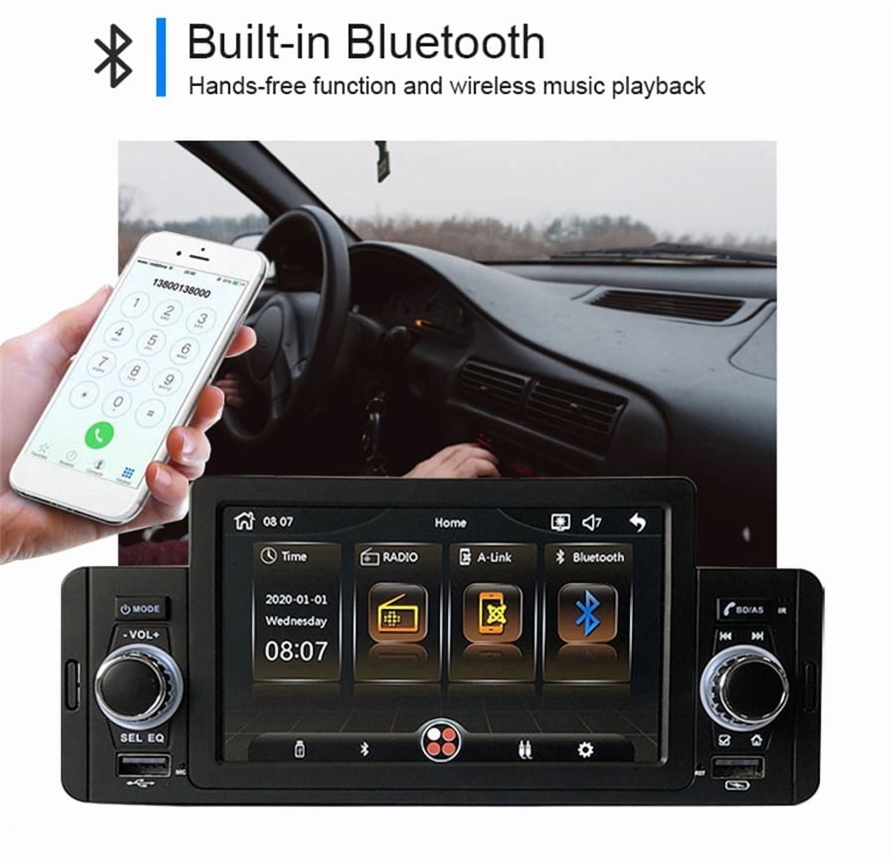 5" 800x480 Touch Screen Car Radio Stereo Bluetooth MP5 Player USB FM ...
