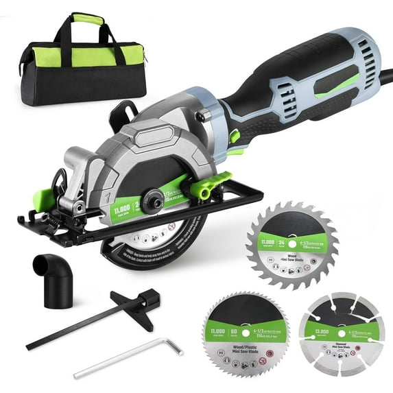 5.8Amp 3500RPM Circular with Parallel Guide, Depth 1-11/16?(90?),1-1/8 ...