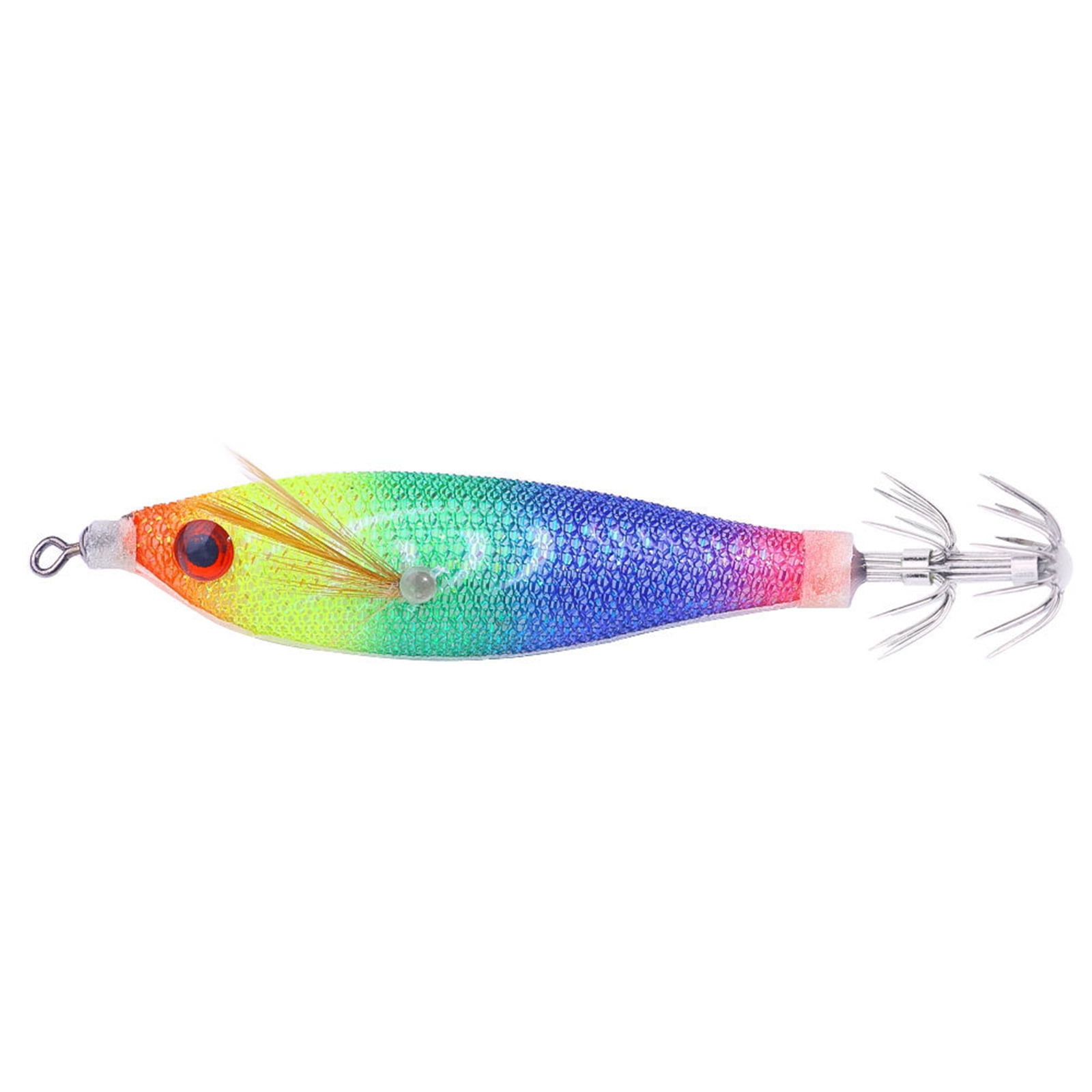 5.8G 8cm Fluorescent Squid Jigs Shrimp Lures Baits Glow Jigs Hook for ...