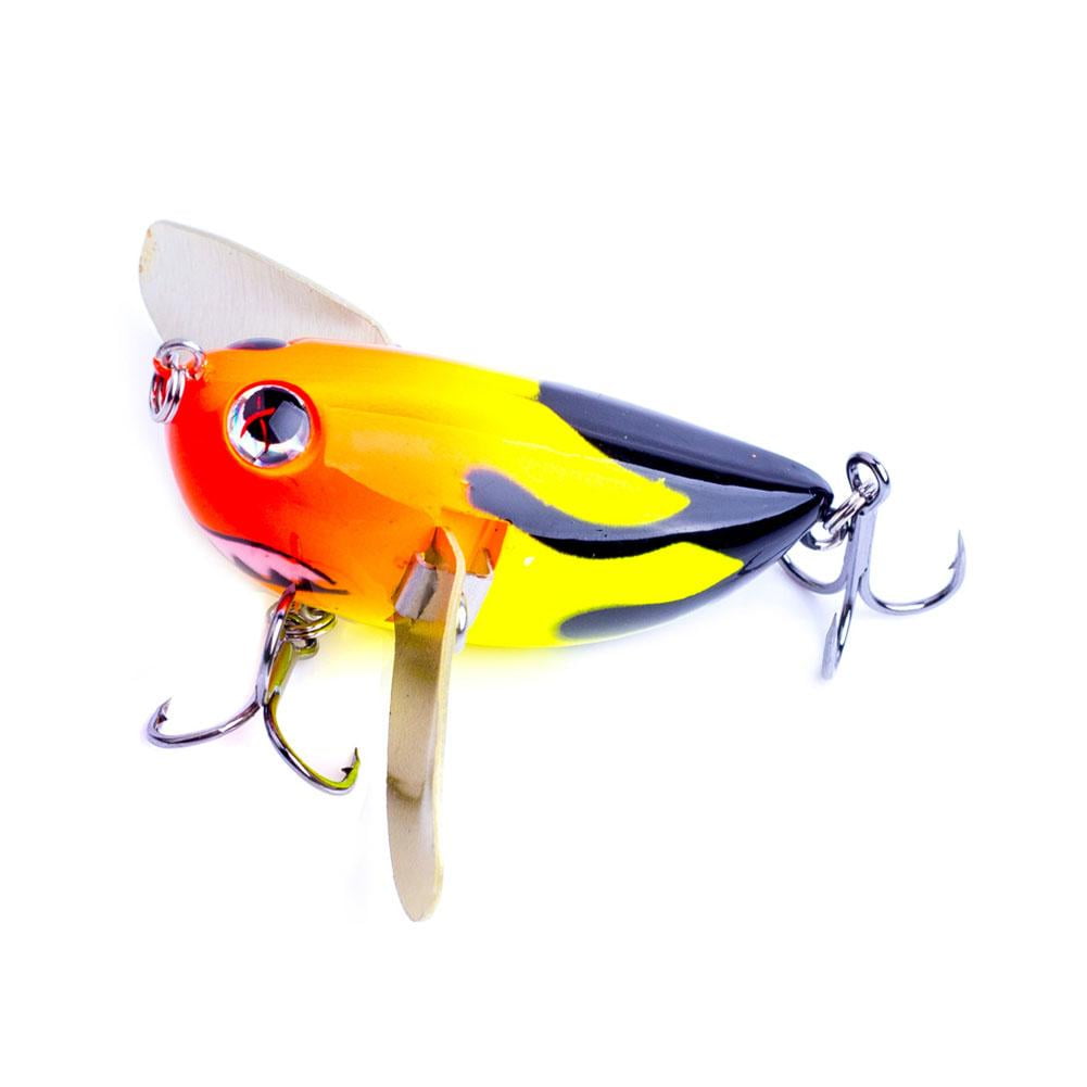 5.8cm 12.9g Topwater Lures Hard Body Metal Spoon Wings Bee Wobblers ...