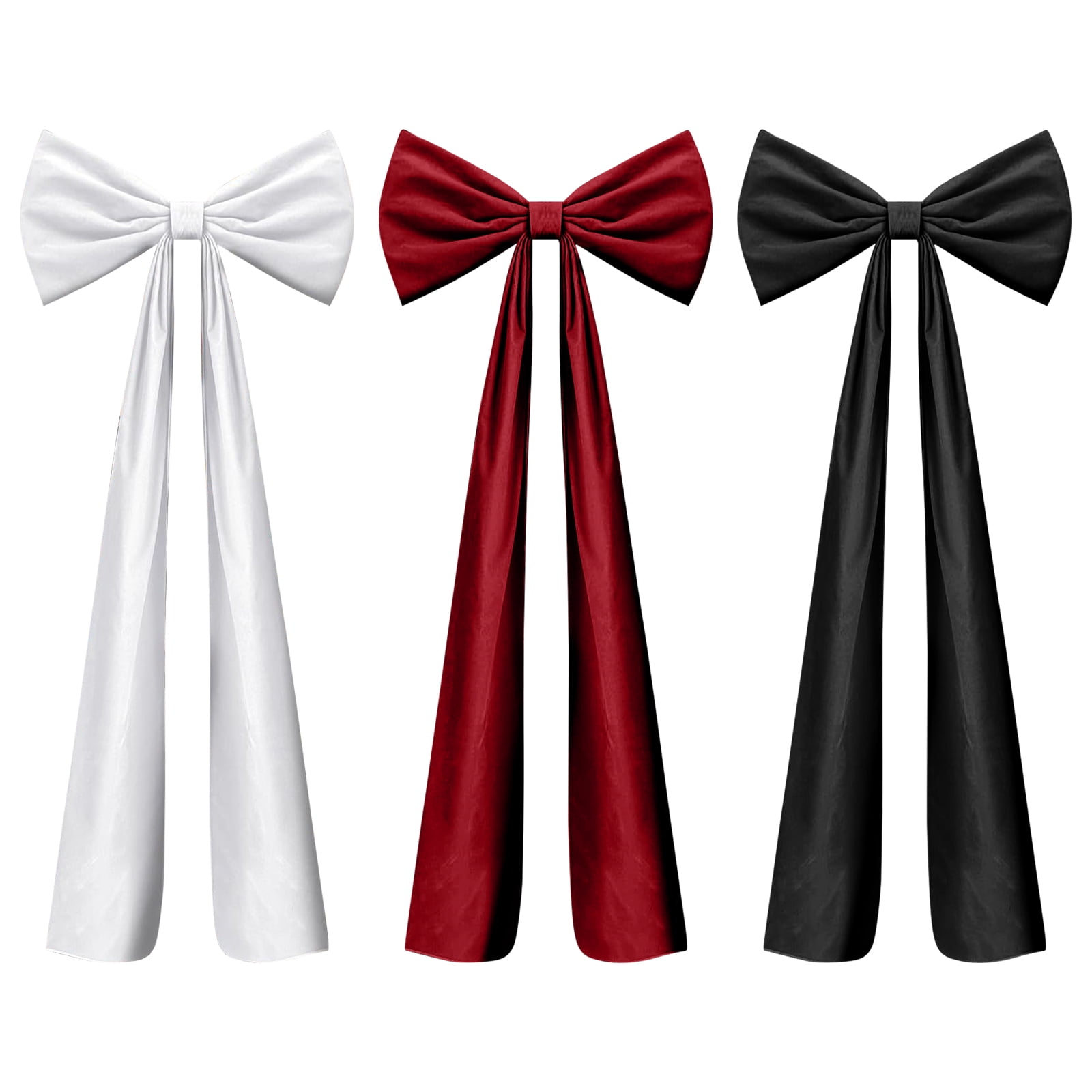5.9×1.6ft Giant Bow Decor Christmas Tree Topper Velvet Bows for ...