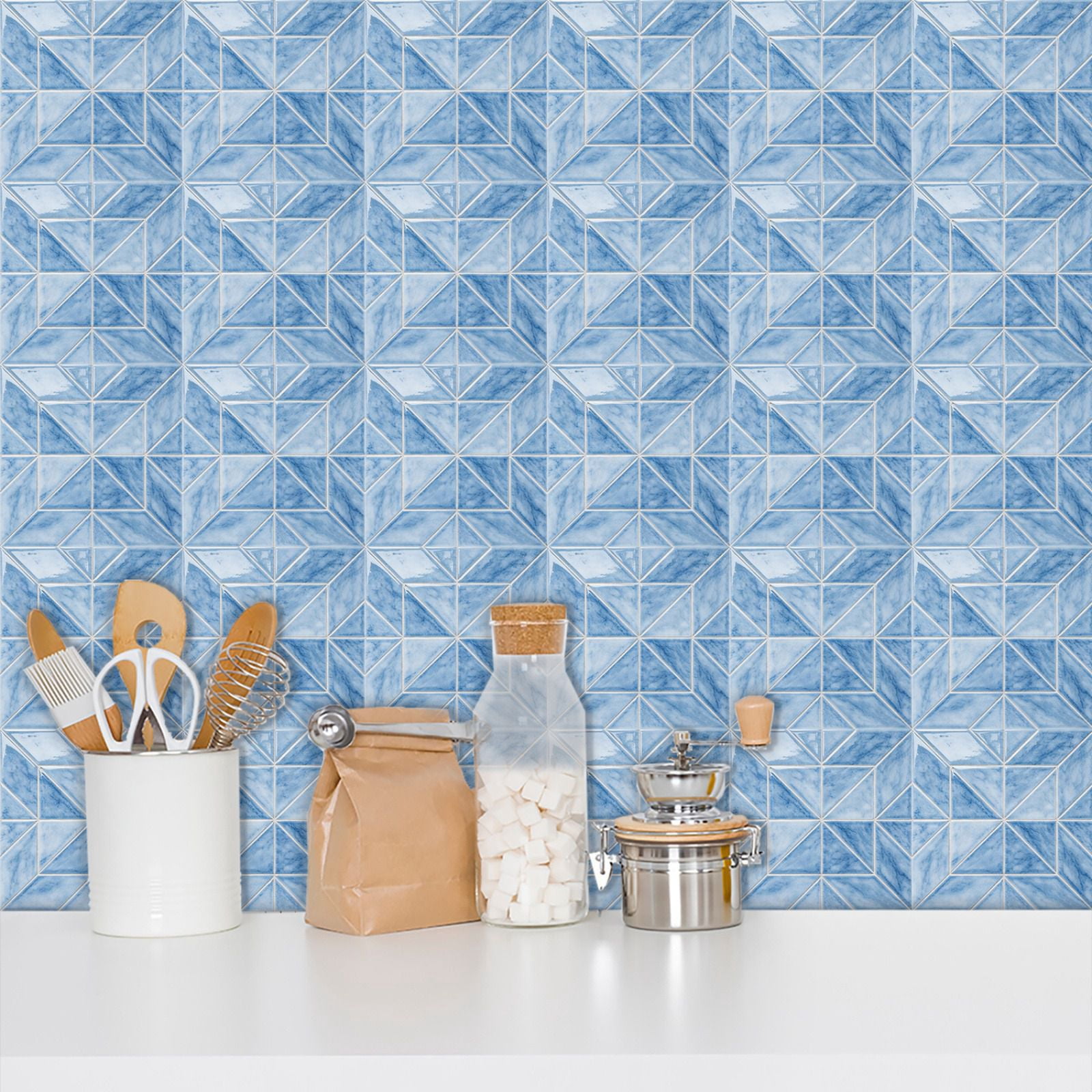 5.9*5.9 Inch Vintage Geometric Splicing Peel and Stick Wall Decals ...