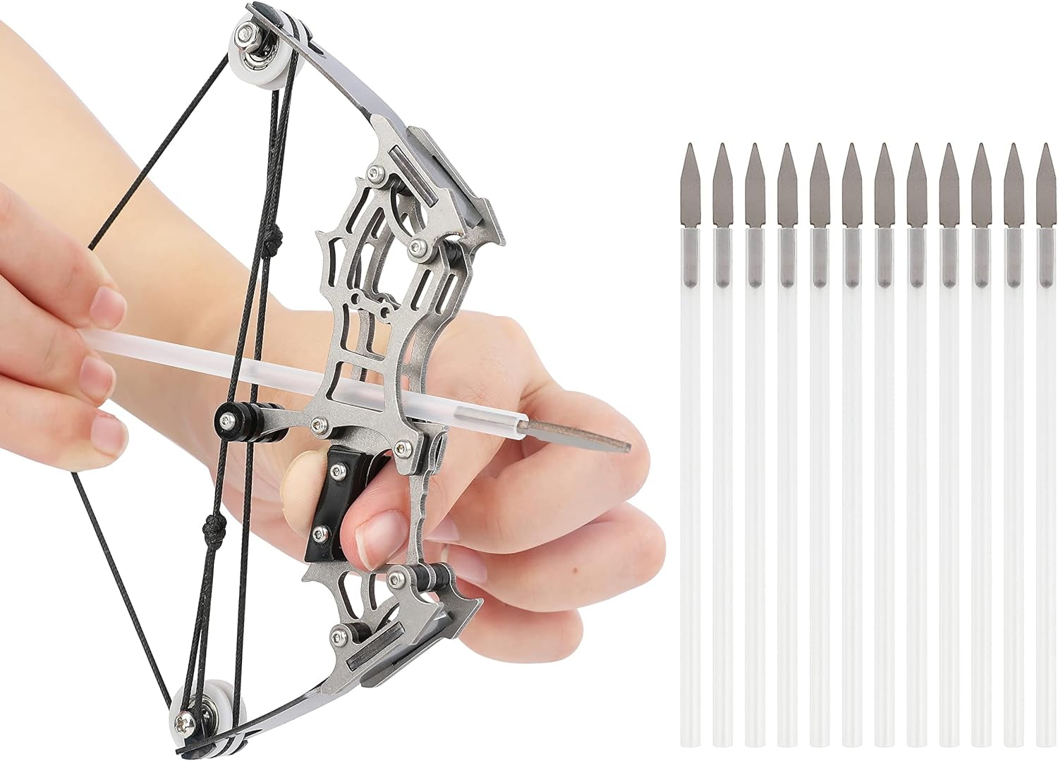 Archery Mini Compound Bow and Arrow Set Mini Pocket Bow Survival Bow ...