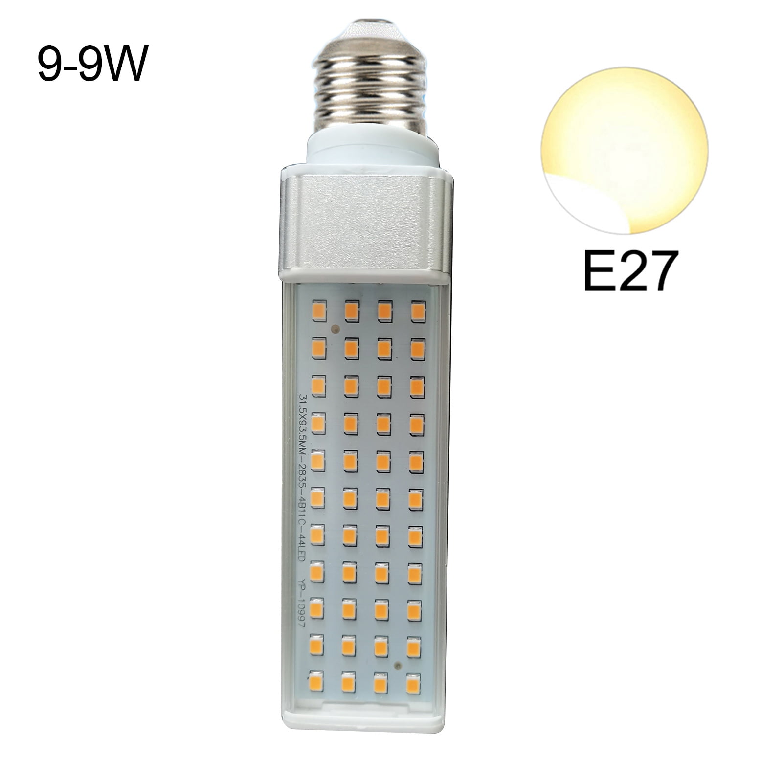 5/9/7W E27/G24/G23 2700/6500K 2835 Horizontal Plug Lamp LED Corn Bulb ...