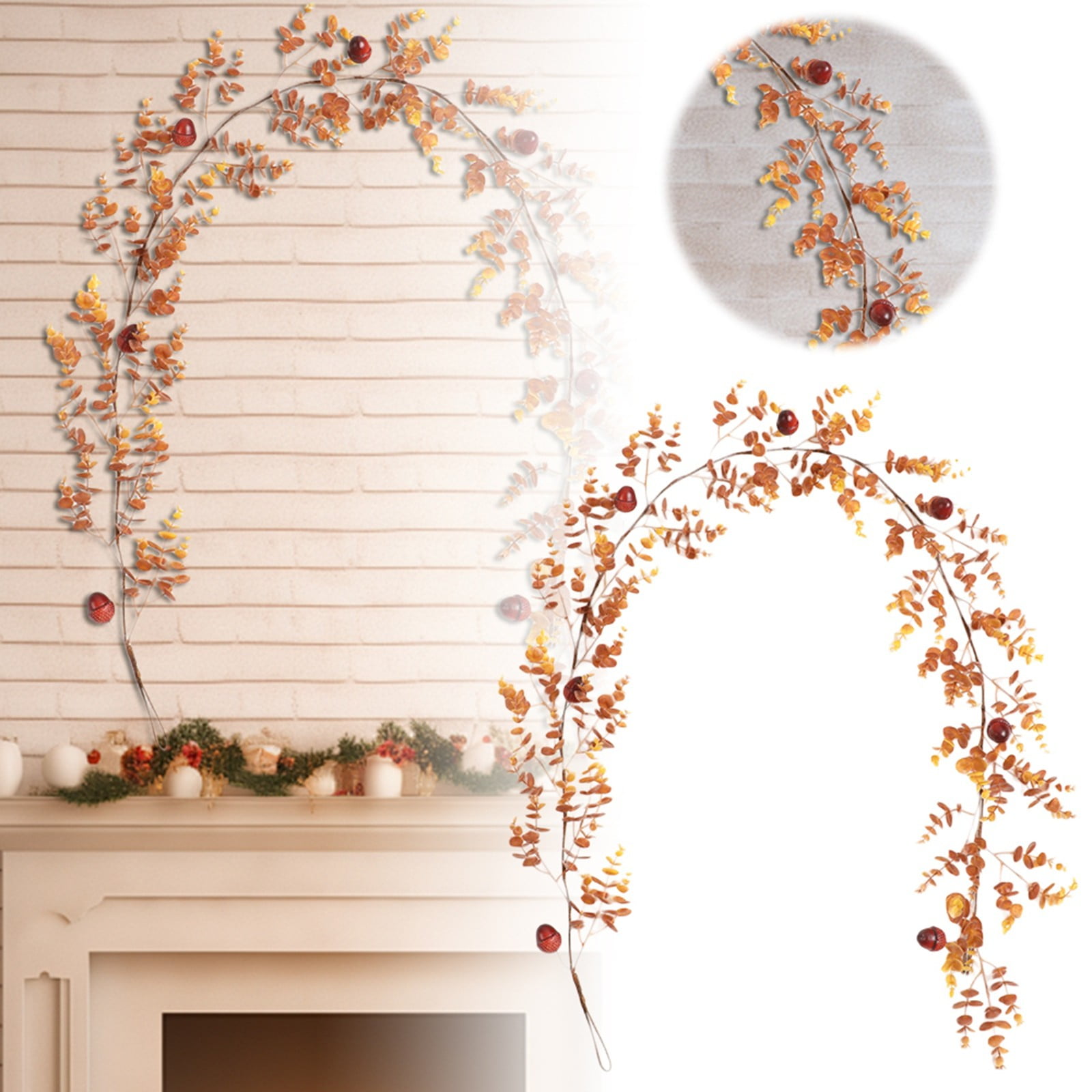 5.9 FT Autumn Berries Garland - Artificial Fall Garland for ...