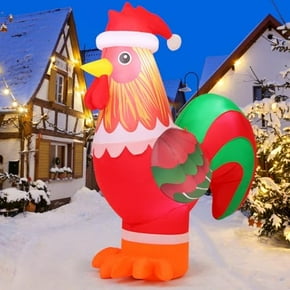 Inflatable Chicken Christmas