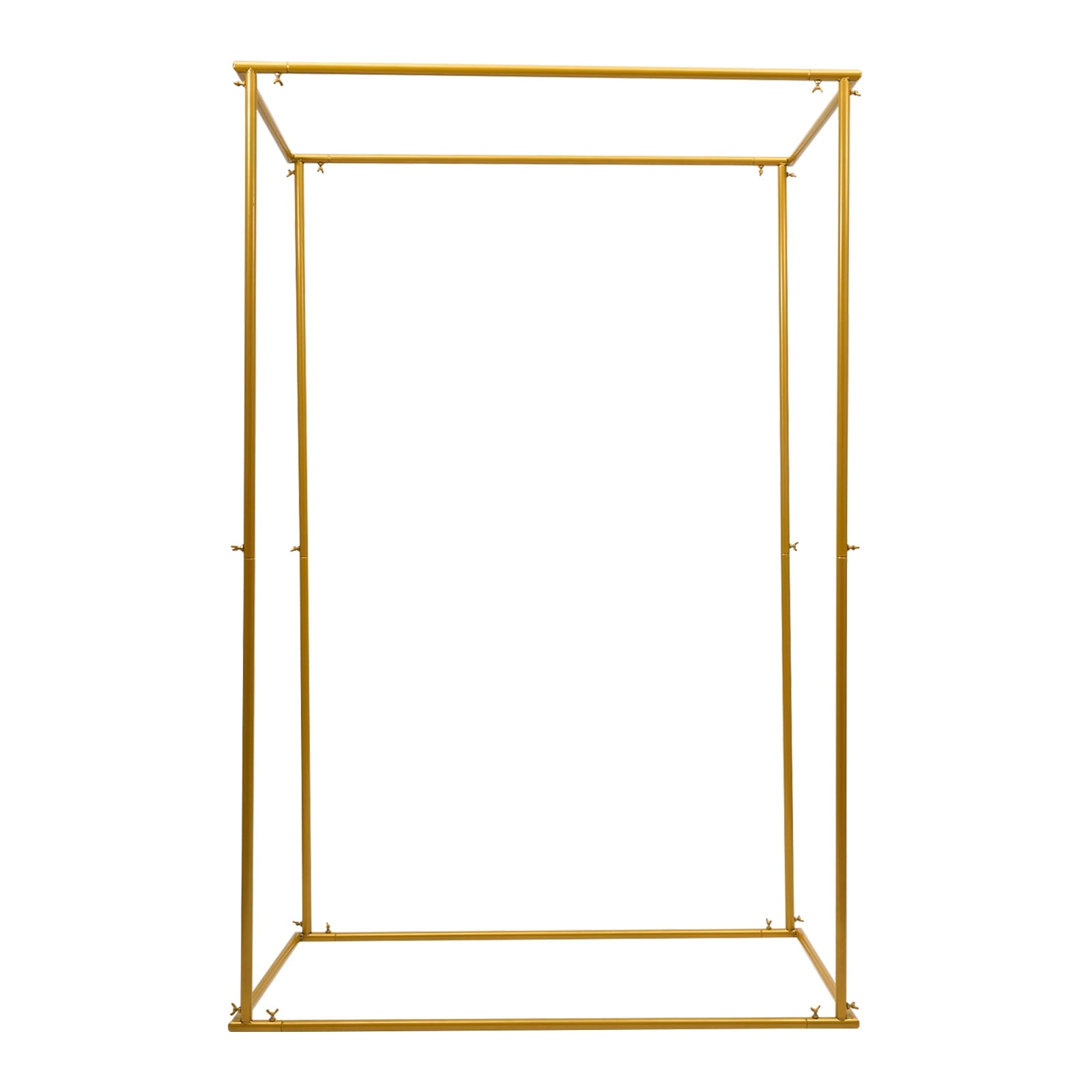 5.9 FT Gold Metal Wedding Arch Stand Balloon Arch Stand Square Backdrop ...
