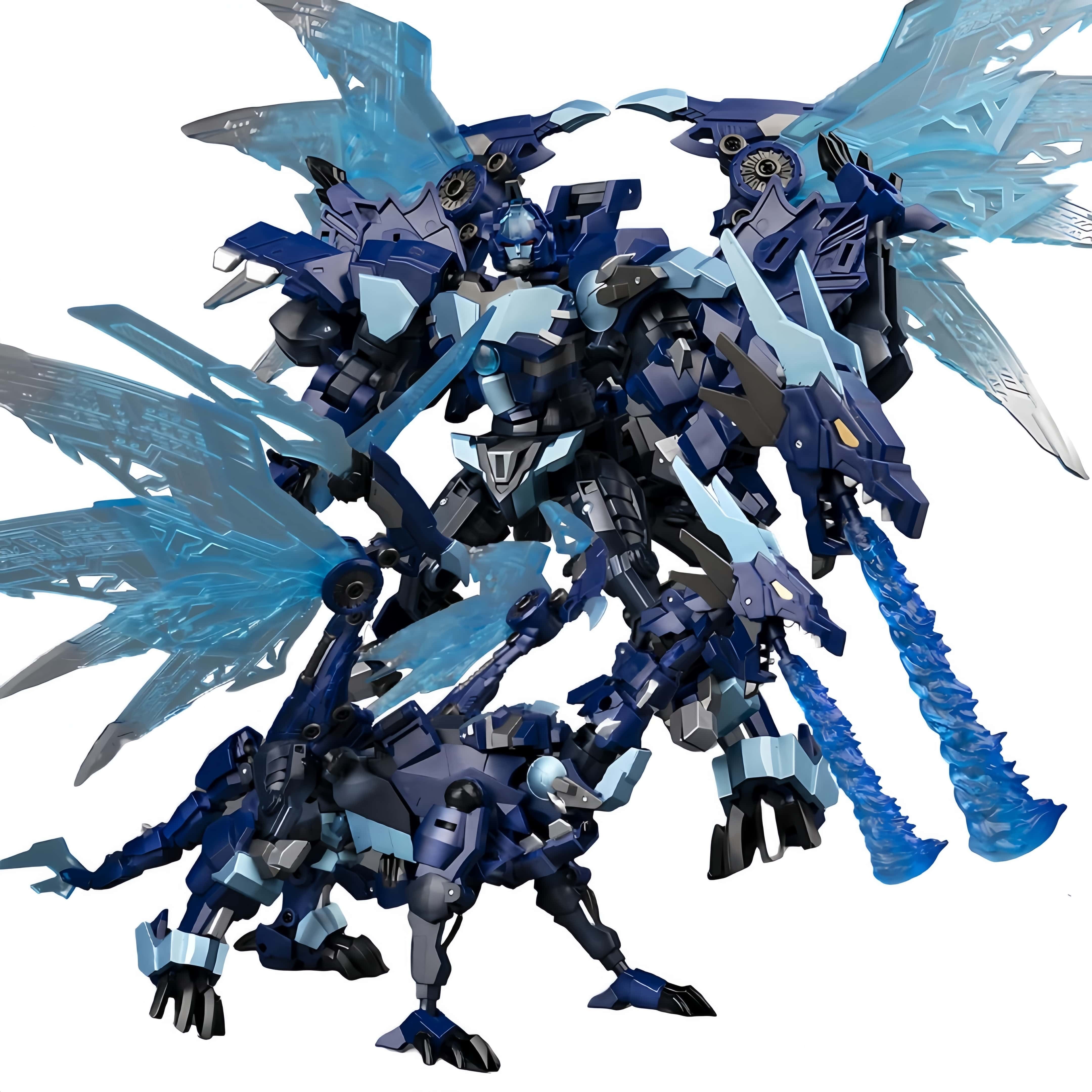 5.9-Inch Beast Warrior Megatron Blue Dragon Robot - 2 Modes, Manual ...