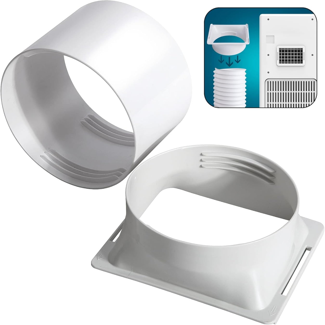 5.9 Inch Portable Air Conditioner Exhaust Hose Coupler -Mobile AC Unit ...