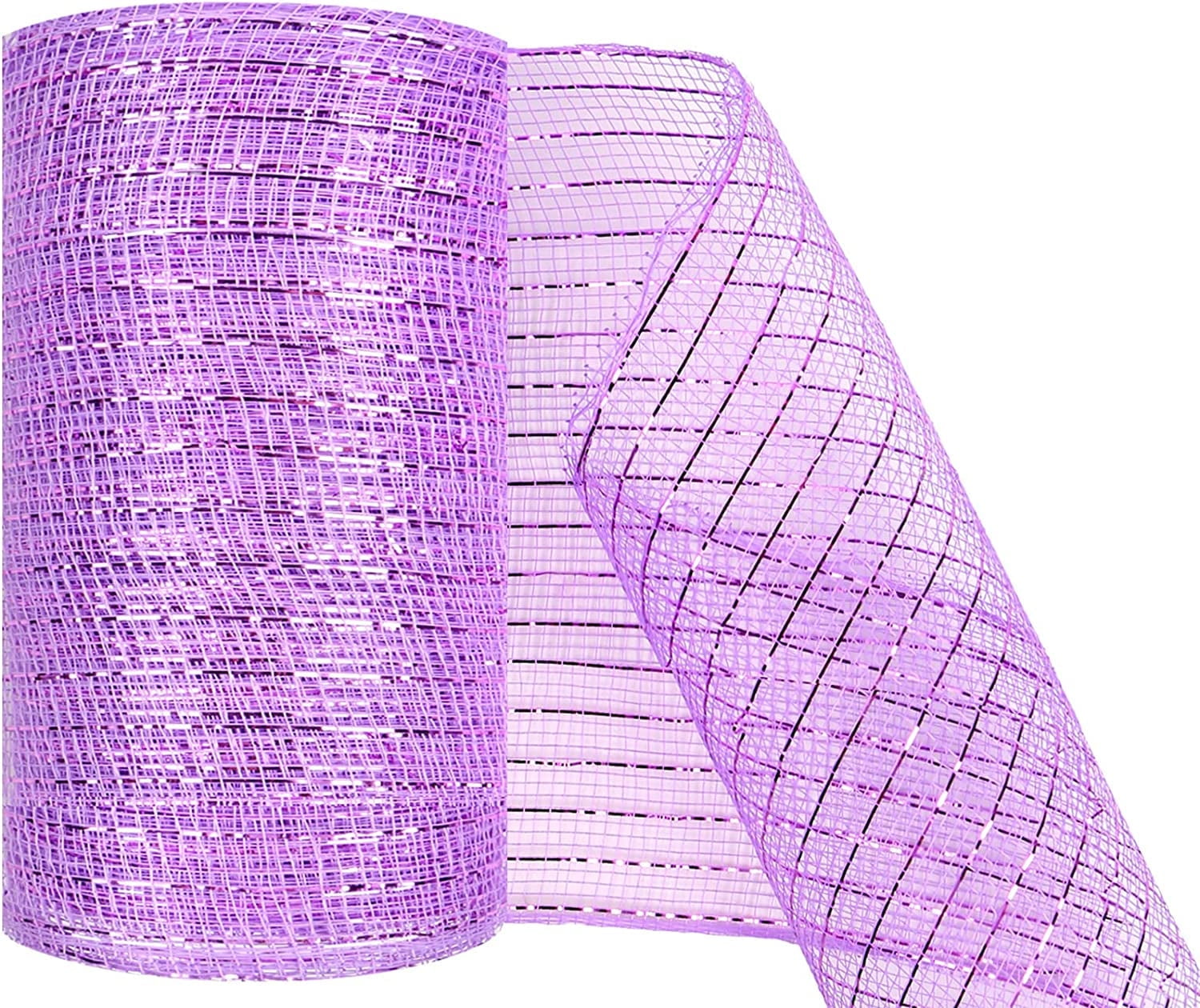 5.9 Inch x 30 Feet Decor Mesh Ribbon with Metallic Foil, Deco Mesh ...