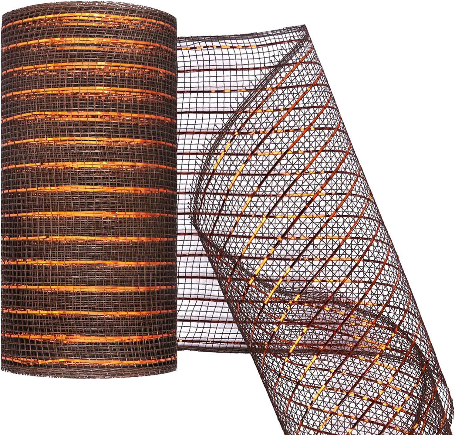 5.9 Inch x 30 Feet Decor Mesh Ribbon with Metallic Foil, Deco Mesh ...