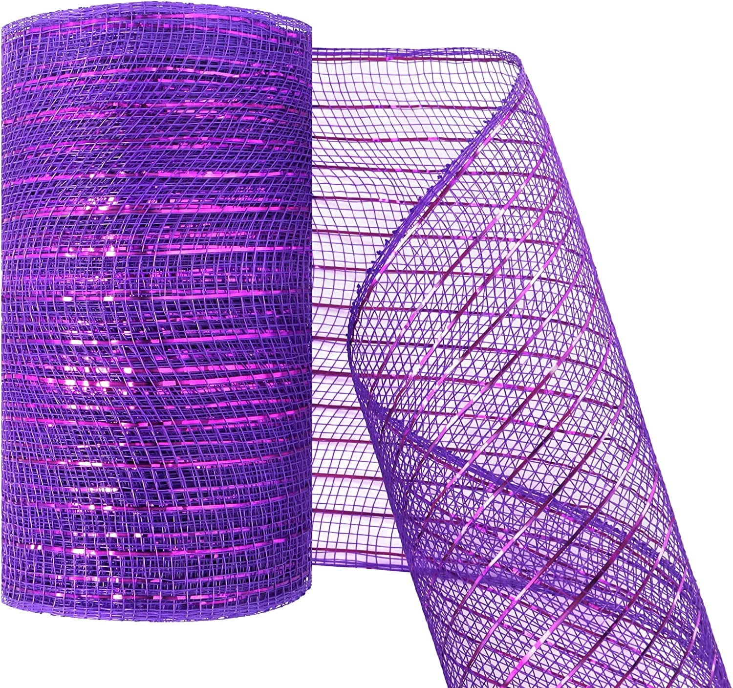 5.9 Inch x 30 Feet Decor Mesh Ribbon with Metallic Foil, Deco Mesh ...