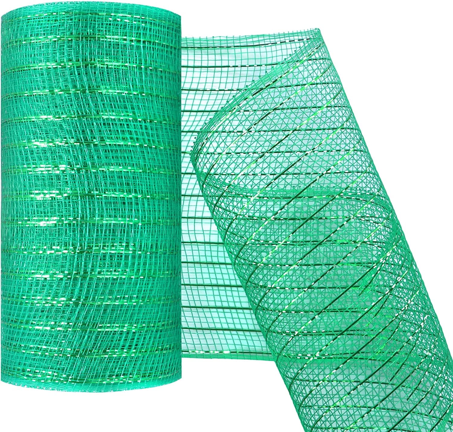 5.9 Inch x 30 Feet Decor Mesh Ribbon with Metallic Foil, Deco Mesh ...