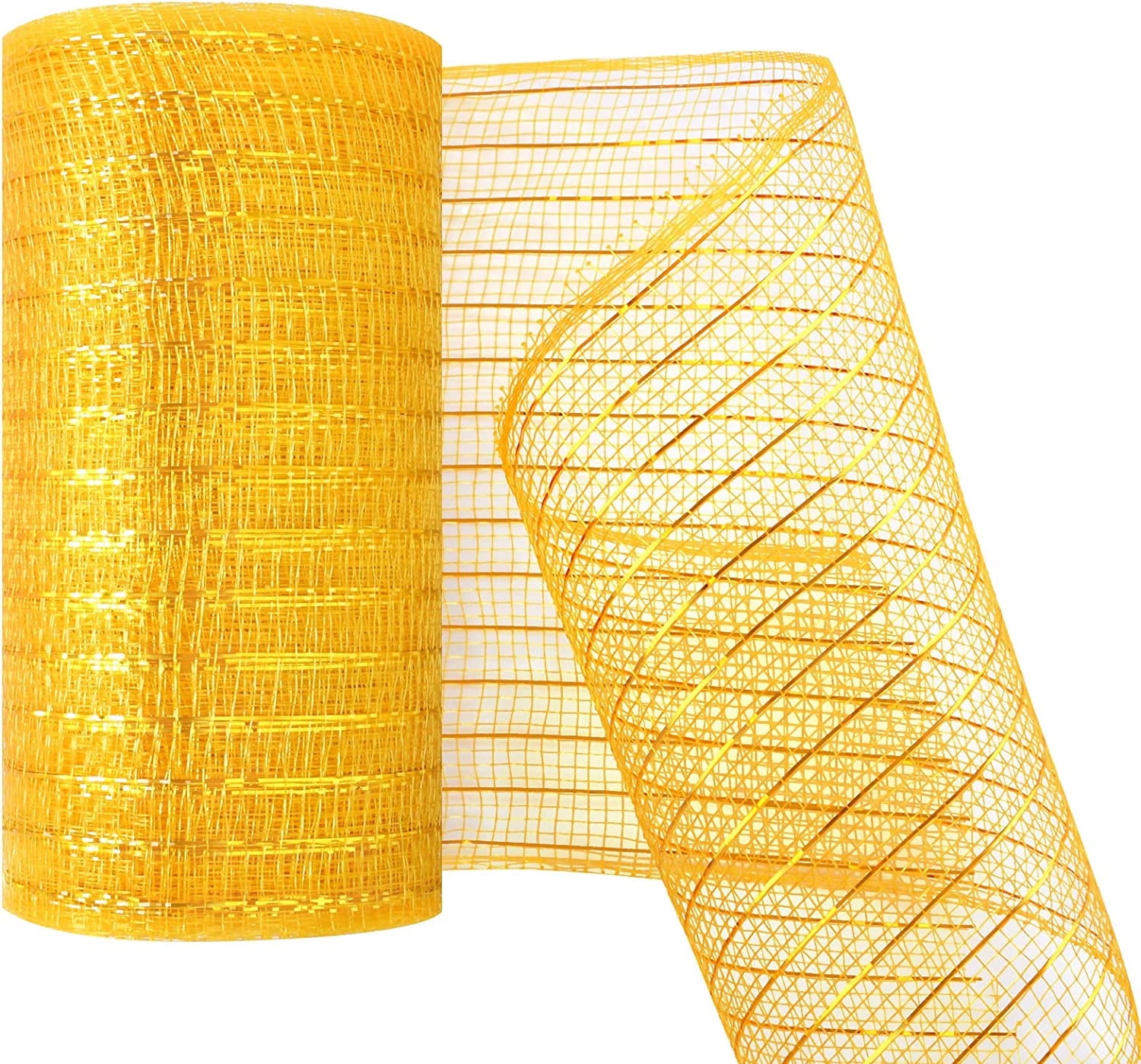 5.9 Inch x 30 Feet Decor Mesh Ribbon with Metallic Foil, Deco Mesh ...