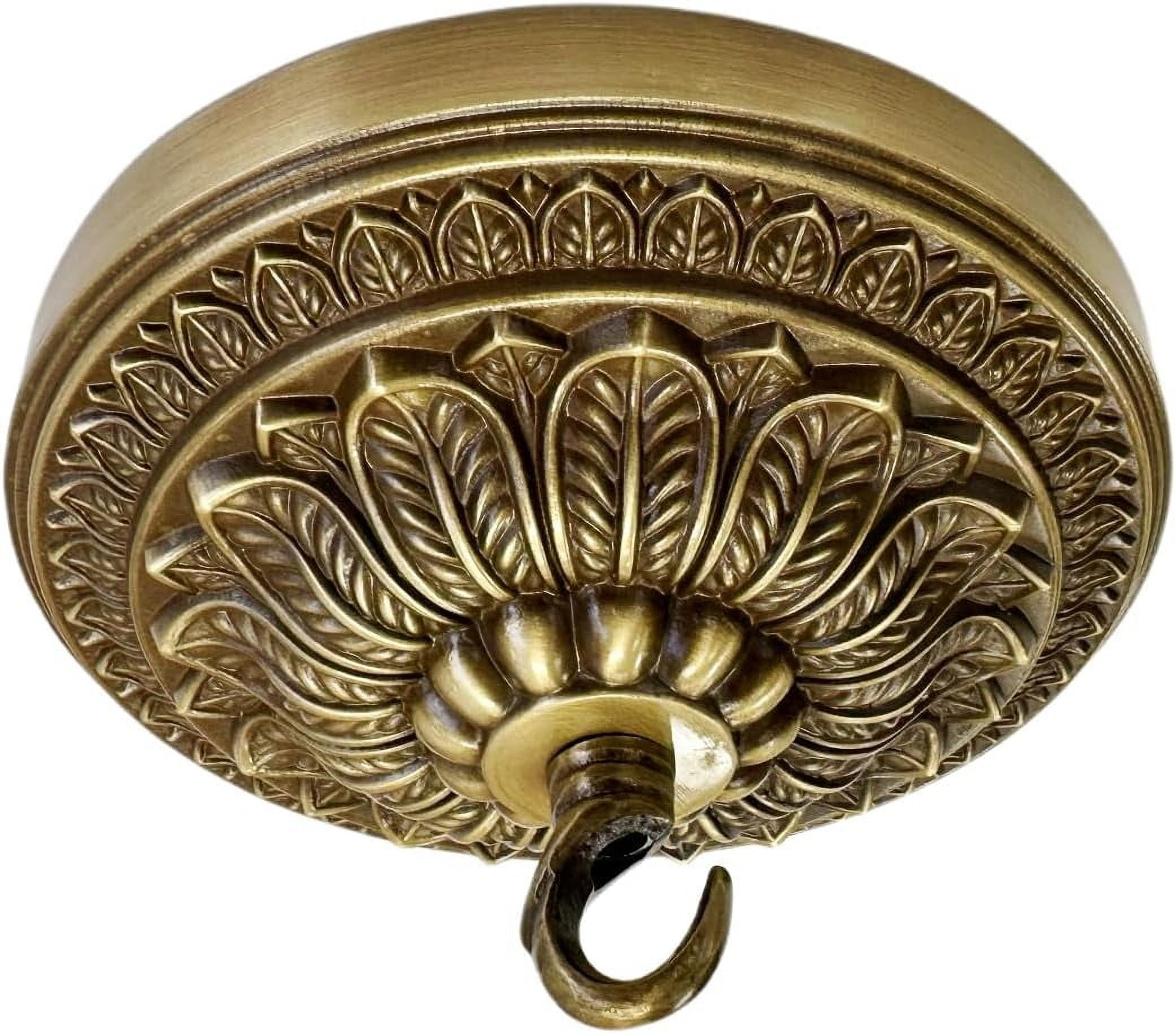 5.9 Inches Brass Ceiling Light Canopy Plate, Antique Mounting Canopy ...