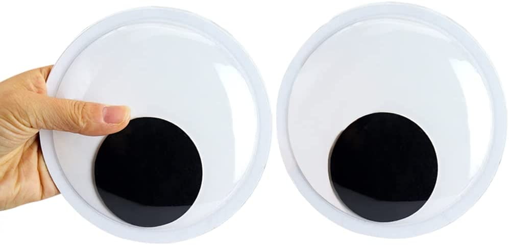 5.9 Inches Giant Wiggle Eyes with Self Adhesive, Black White Googly ...