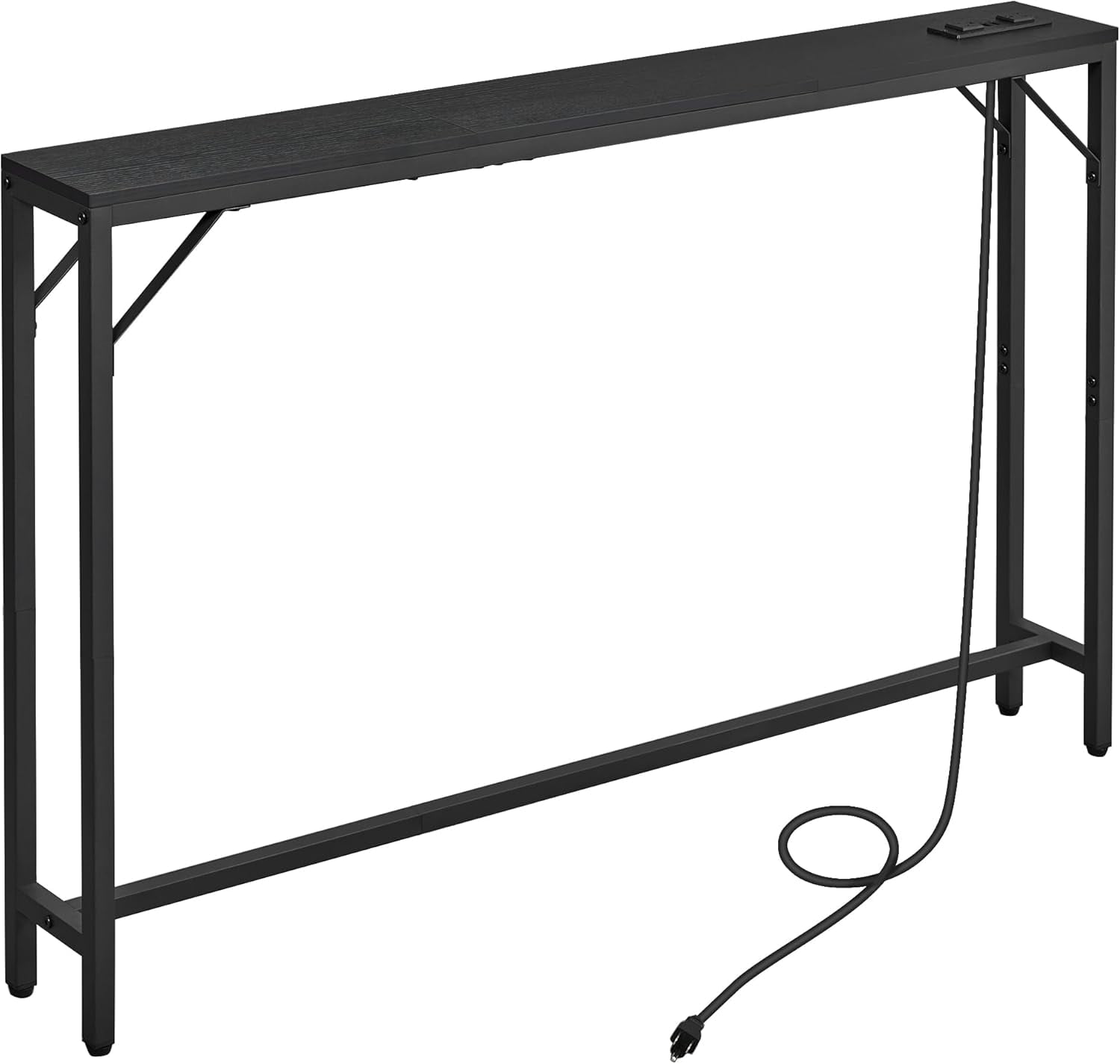 5.9" Narrow Console Sofa Table with Power Outlets and USB Ports, Skinny ...