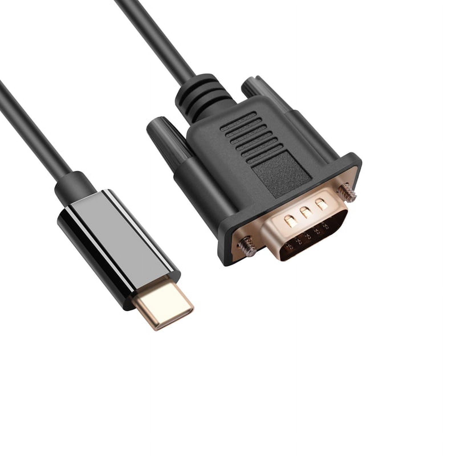5.9' USB Type C to VGA Cable Suitable for USB 3., Black - Walmart.com