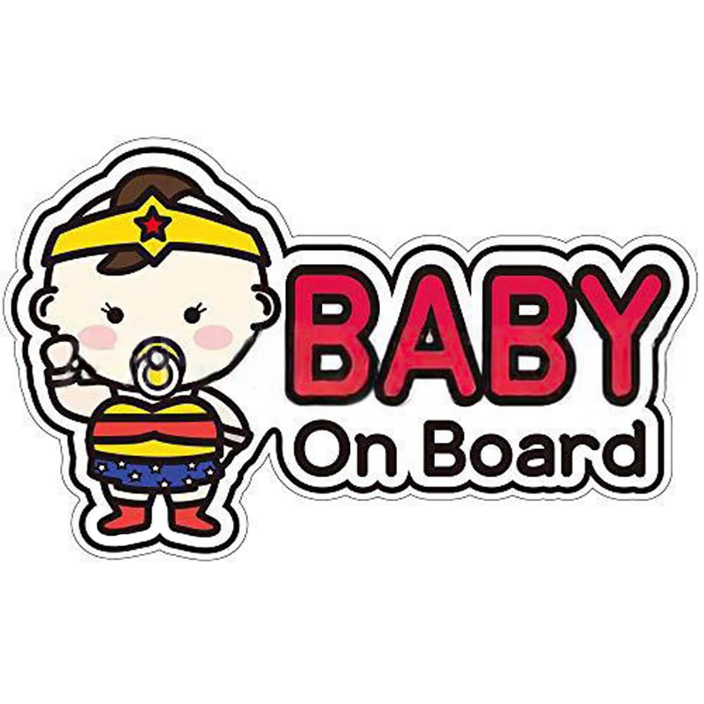 5.9 "baby In The Car Reminder Stickers, Cute Baby Rapper Glass Window ...