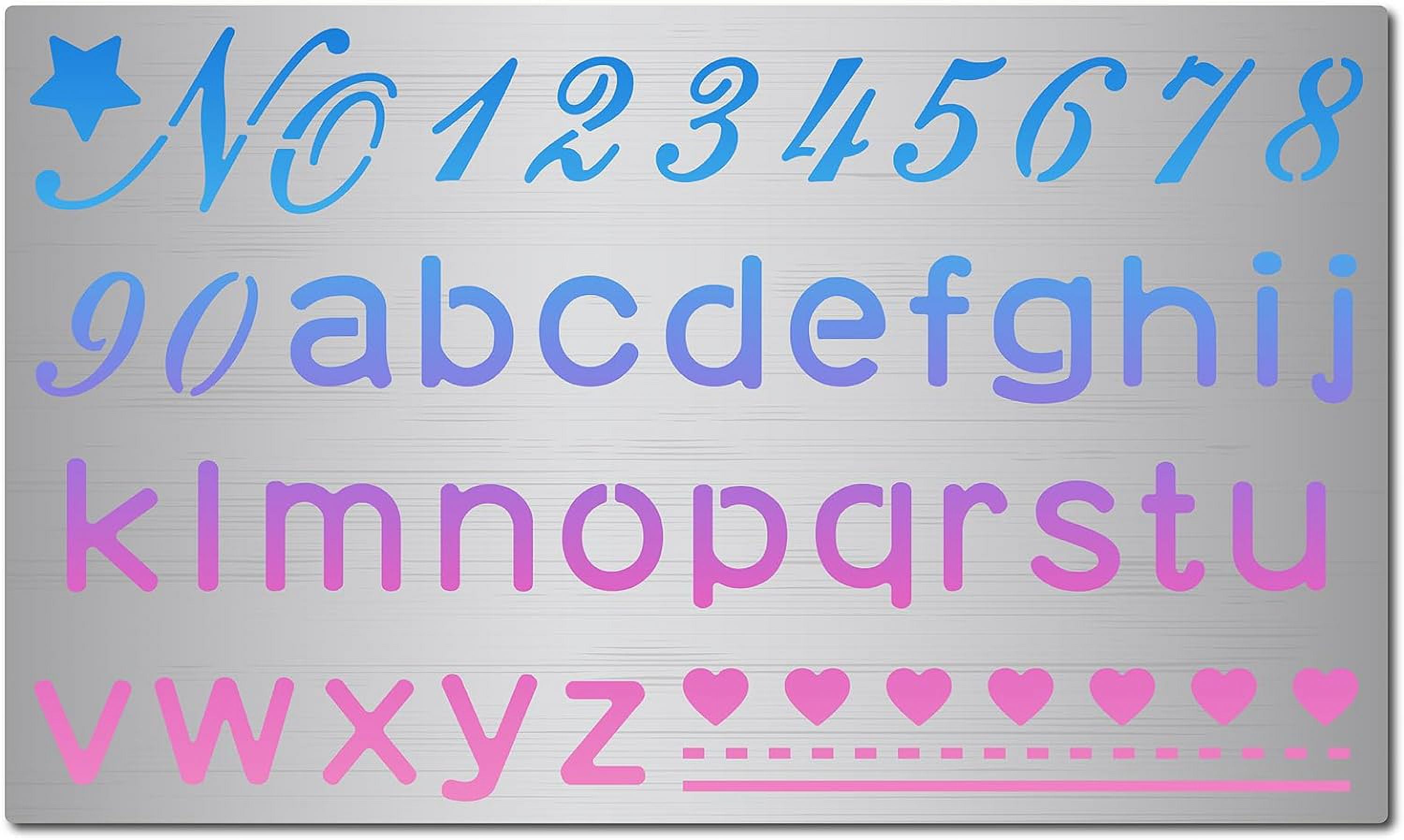 5.9"x3.5" Inch Metal Journal Stencil Lettering Stencil Stainless Steel ...