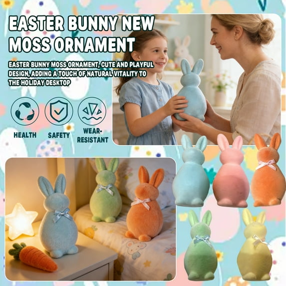 5.91" Easter Bunny Ornaments Desktop Decoration 2026 Spring Holiday ...