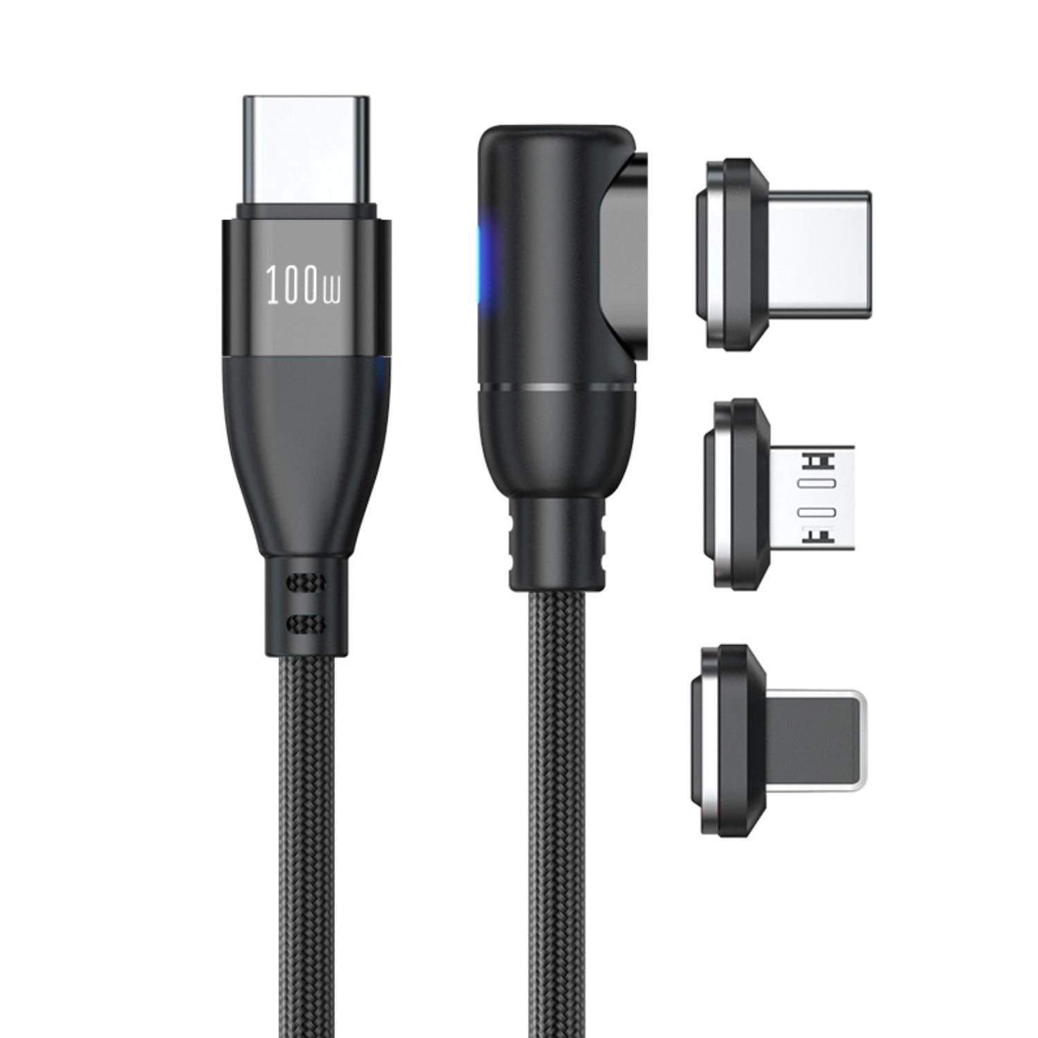 5.91ft 90° Right Angle Magnetic Charging Cable, 100W Fast Charge & Data ...