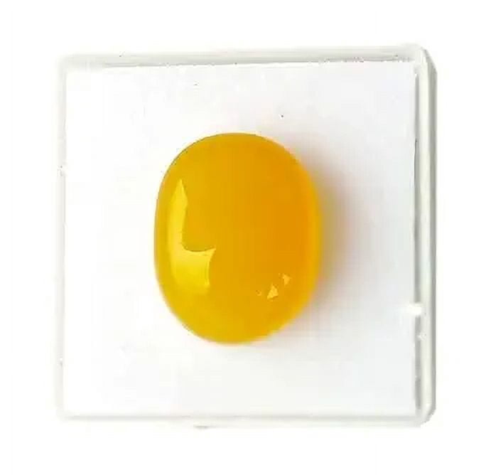 5.93 Carat Certified Natural Yellow Sulemani Hakik Gemstone Agate Haqiq ...