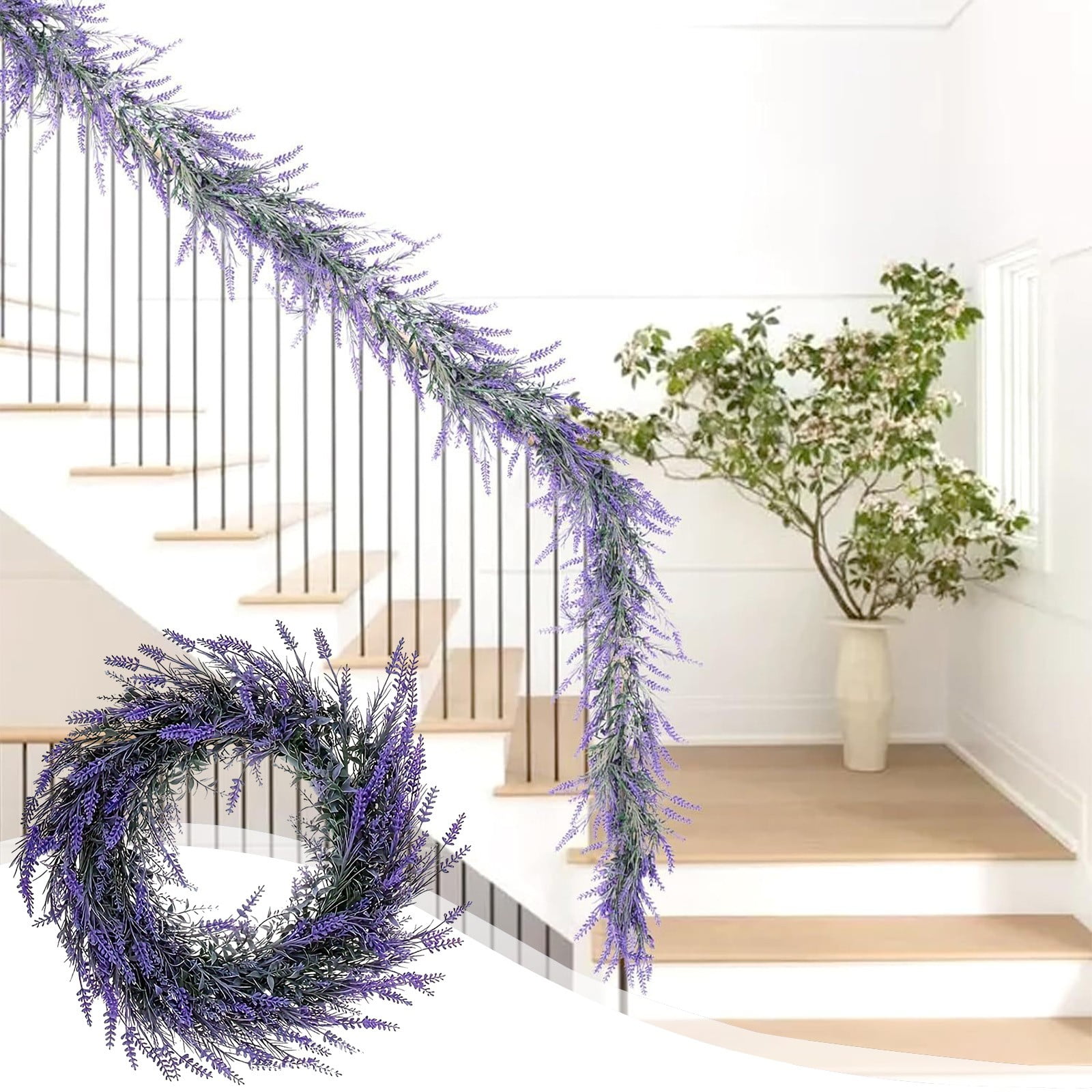 5.9FT Lavender Decorative Vines | Indoor Outdoor Spring Flower Garland ...