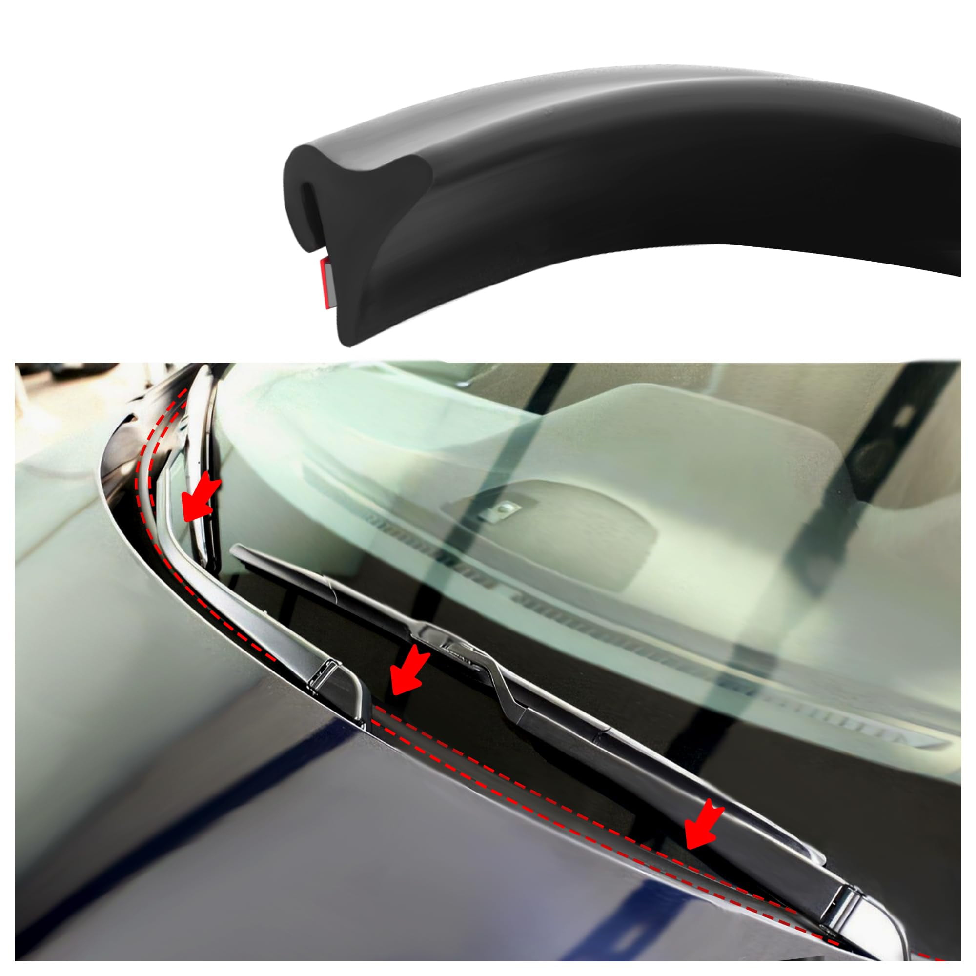 5.9FT Windshield Weather Stripping,Windshield Rubber Seal Strip with ...
