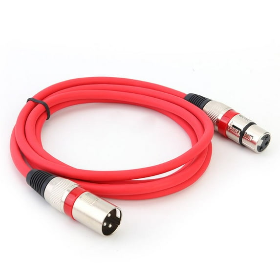 5.9ft DMX Stage DJ Cable XLR 3Pin Male to Female Connector Wire (Red ...