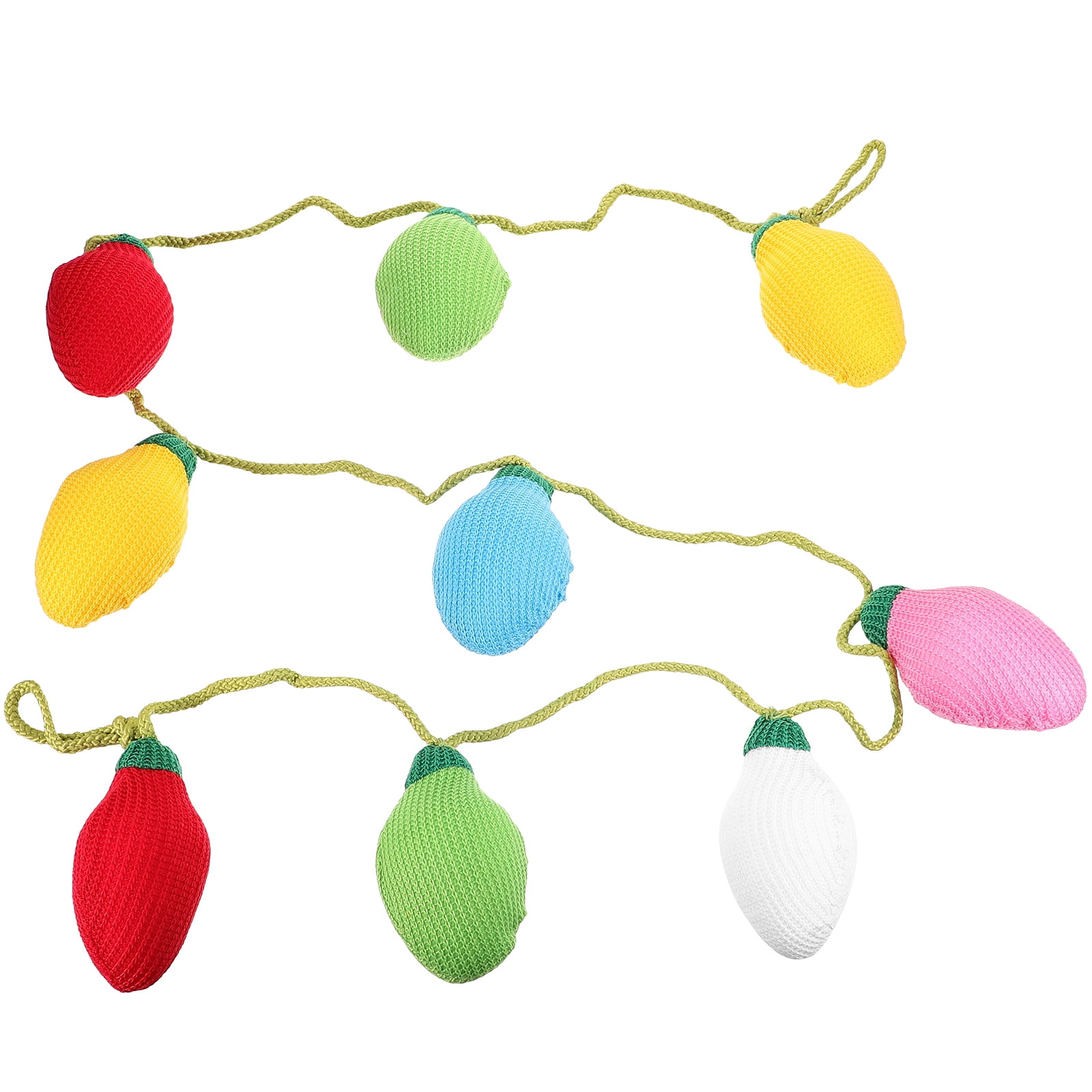 5.9ft Fairy String Lights Christmas DIY Knitted Colored Light Pendant ...
