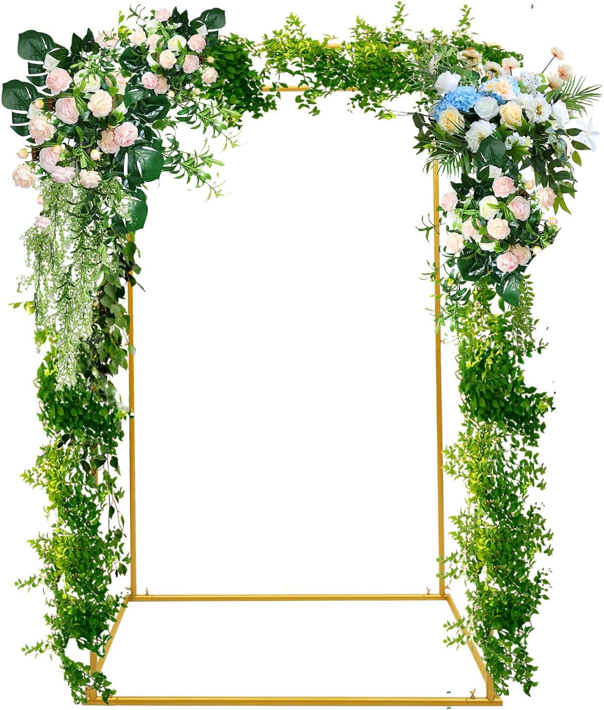 5.9ft Gold Backdrop Stand, Square Wedding Arch, Balloon Arch Backdrop ...