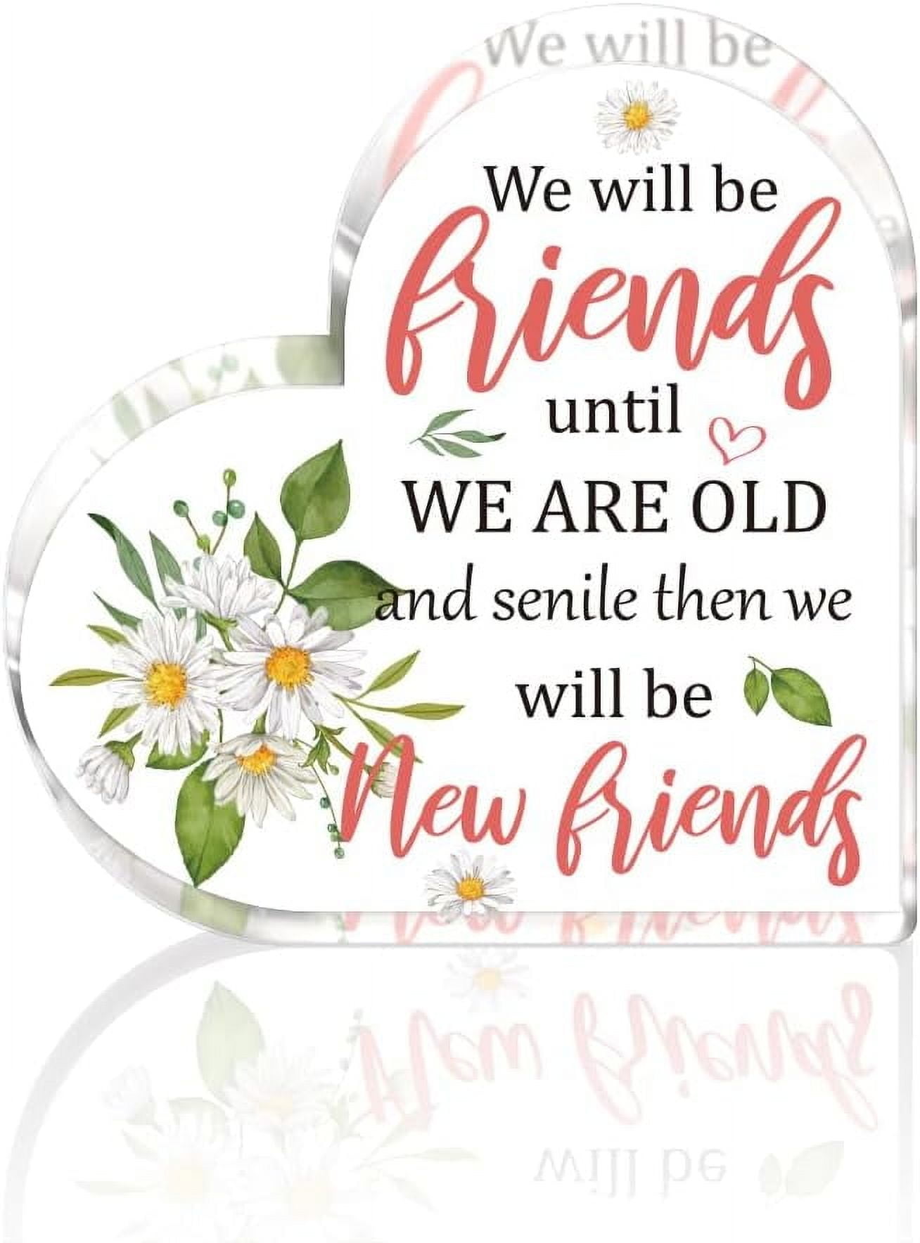 5.9in Friendship Gift DIY for Friends Acrylic Heart Plaques Friend ...