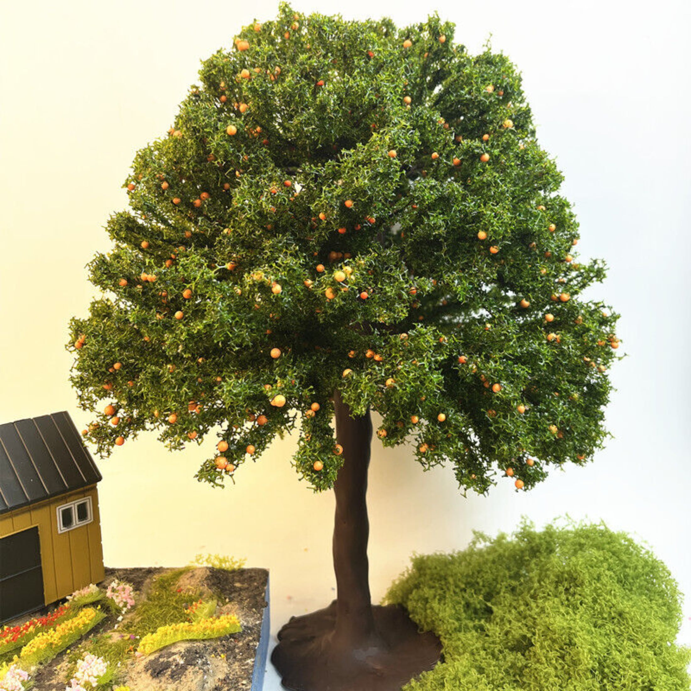 5.9in HO/OO Scale Miniature Model Fruit Tree Landscape Farm Plant ...